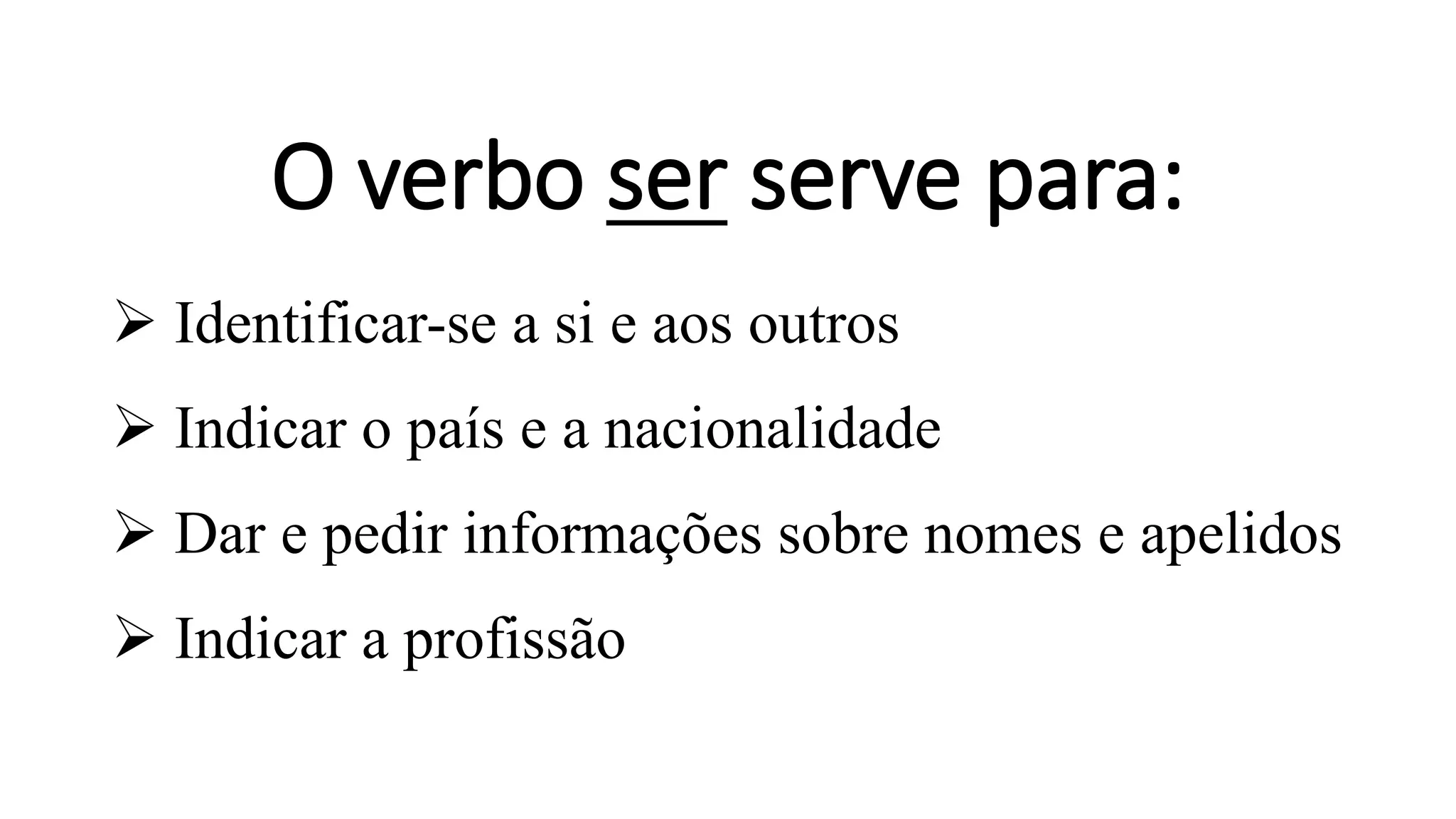 Verbo SER | PPT