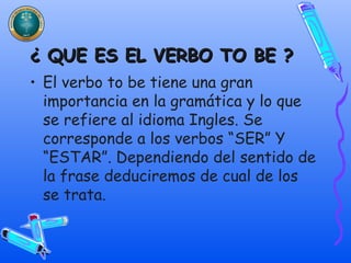verbo-to-be en curso de ingles para Técnico | PPT