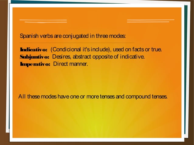 Introduction to spanish verbs | ODP