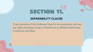 Palanan, Isabela Ordinance MO No. 10 series of 2019 | PPTX
