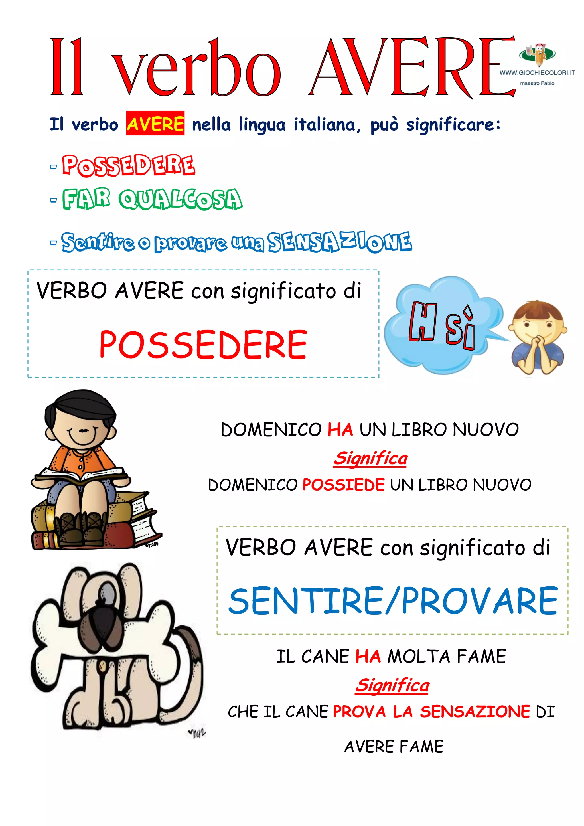 Verbo avere | PDF