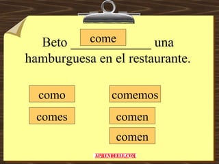 Verbo comer | PPT