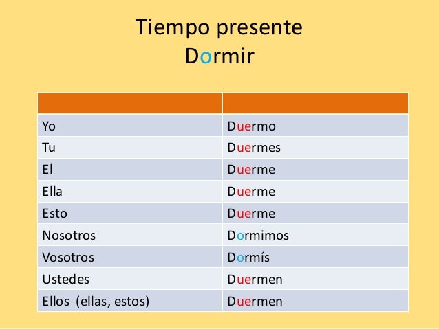 Verbo dormir