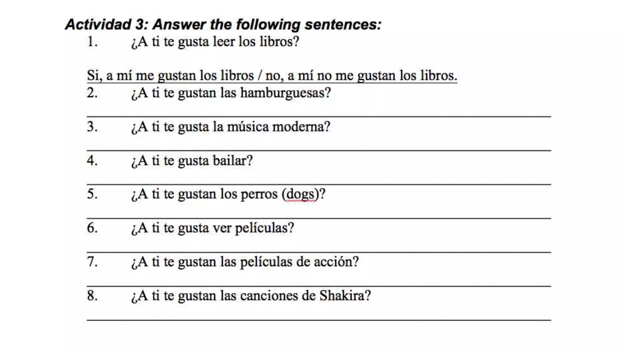 Verbo gustar presentacion | PPT