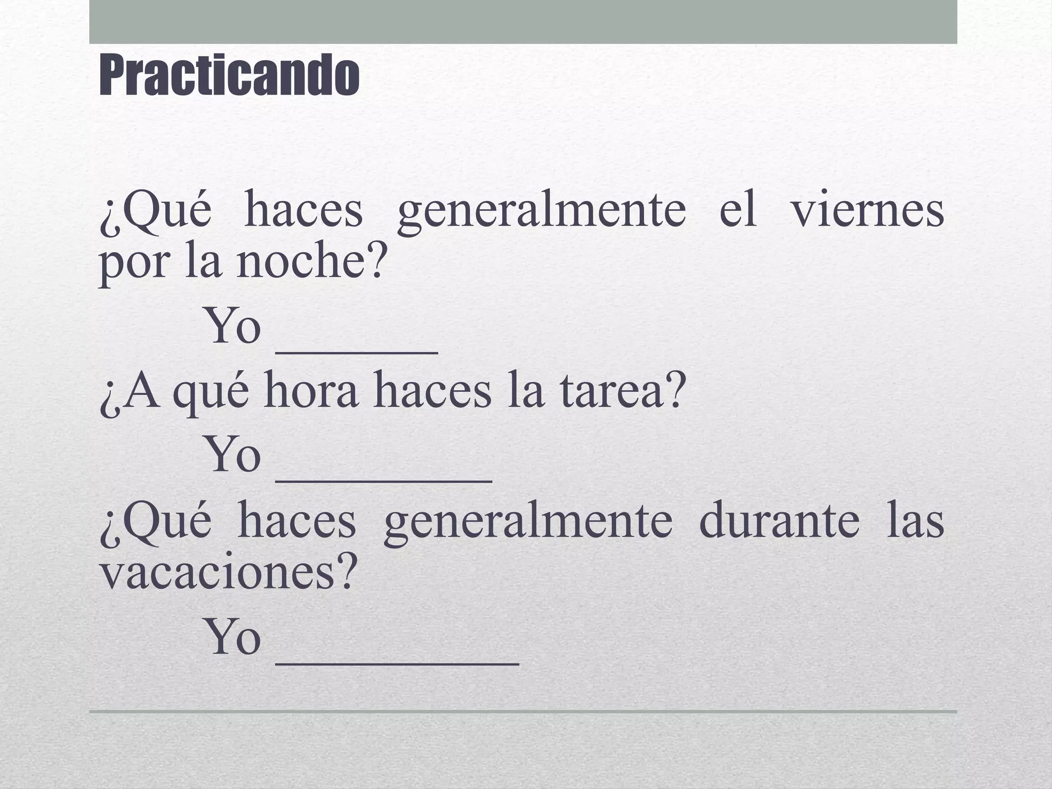 Verbo hacer | PPT