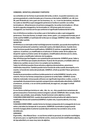 Verboides y caracteristicas | DOCX