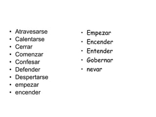 Verbos Con Cambios De RaíZ | PPT