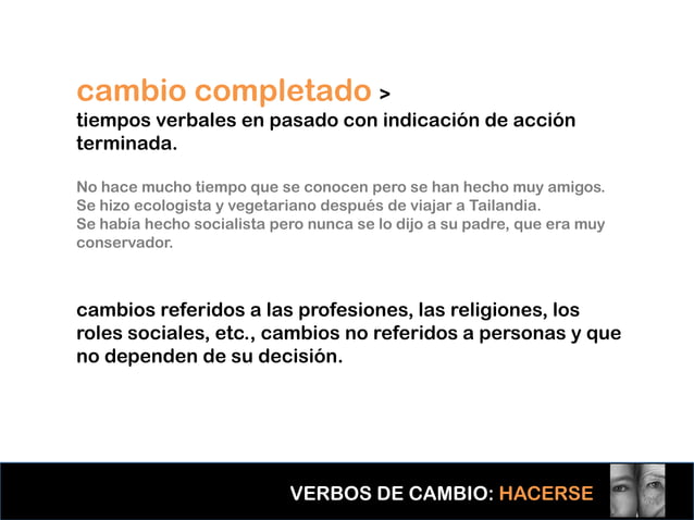 Verbos de-cambio | PPTX