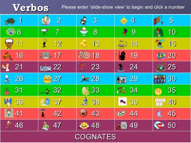 50 verbos en dibujos - Imagui