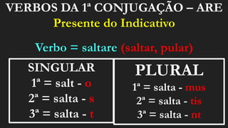Verbos 1ª Conjugação - presente do Indicativo.pptx