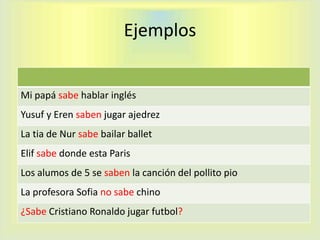 Verbo saber | PPTX