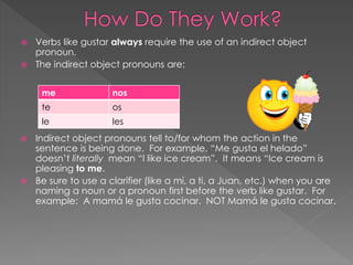 Verbos como gustar | PPTX
