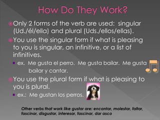 Verbos como gustar | PPTX