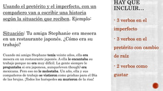 Verbos con cambio de raíz en el pretérito | PPT