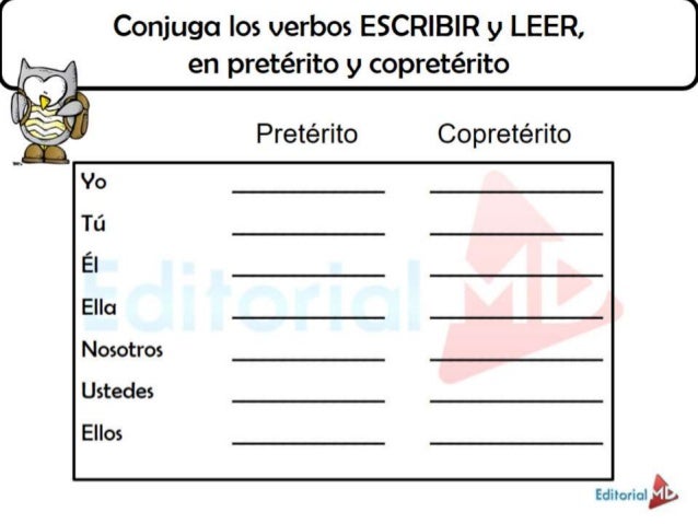 Verbos conjugados en Pretérito y Copretérito