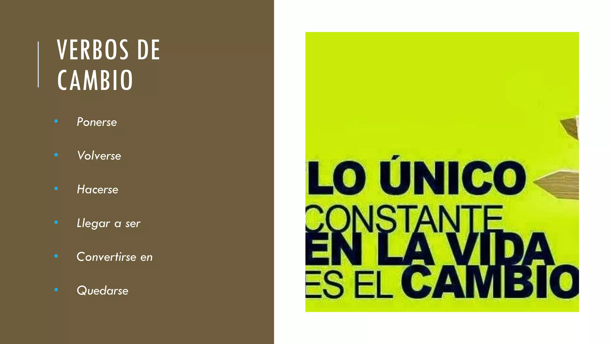 Verbos de cambio | PDF