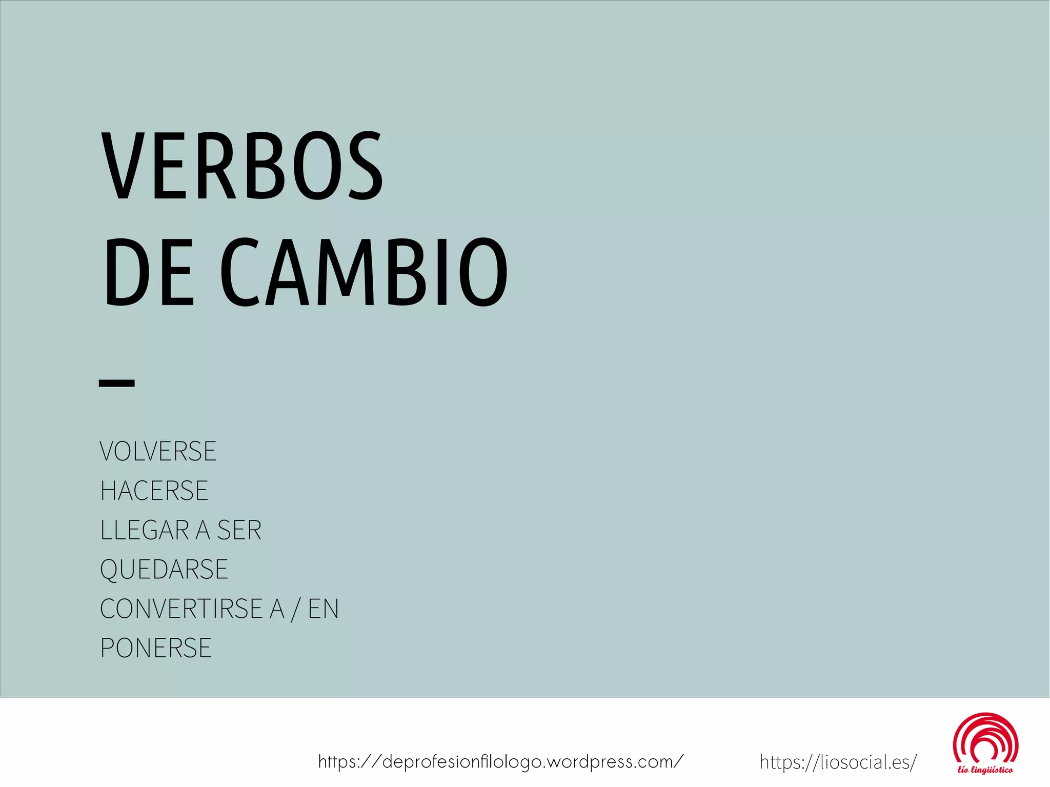 Verbos de cambio | PPT