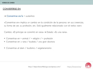 Verbos de cambio | PDF