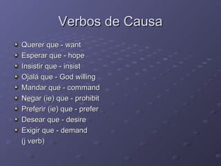 Verbos de causa | PPT