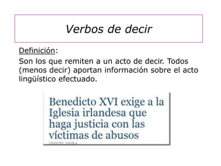 Verbos de decir | PDF