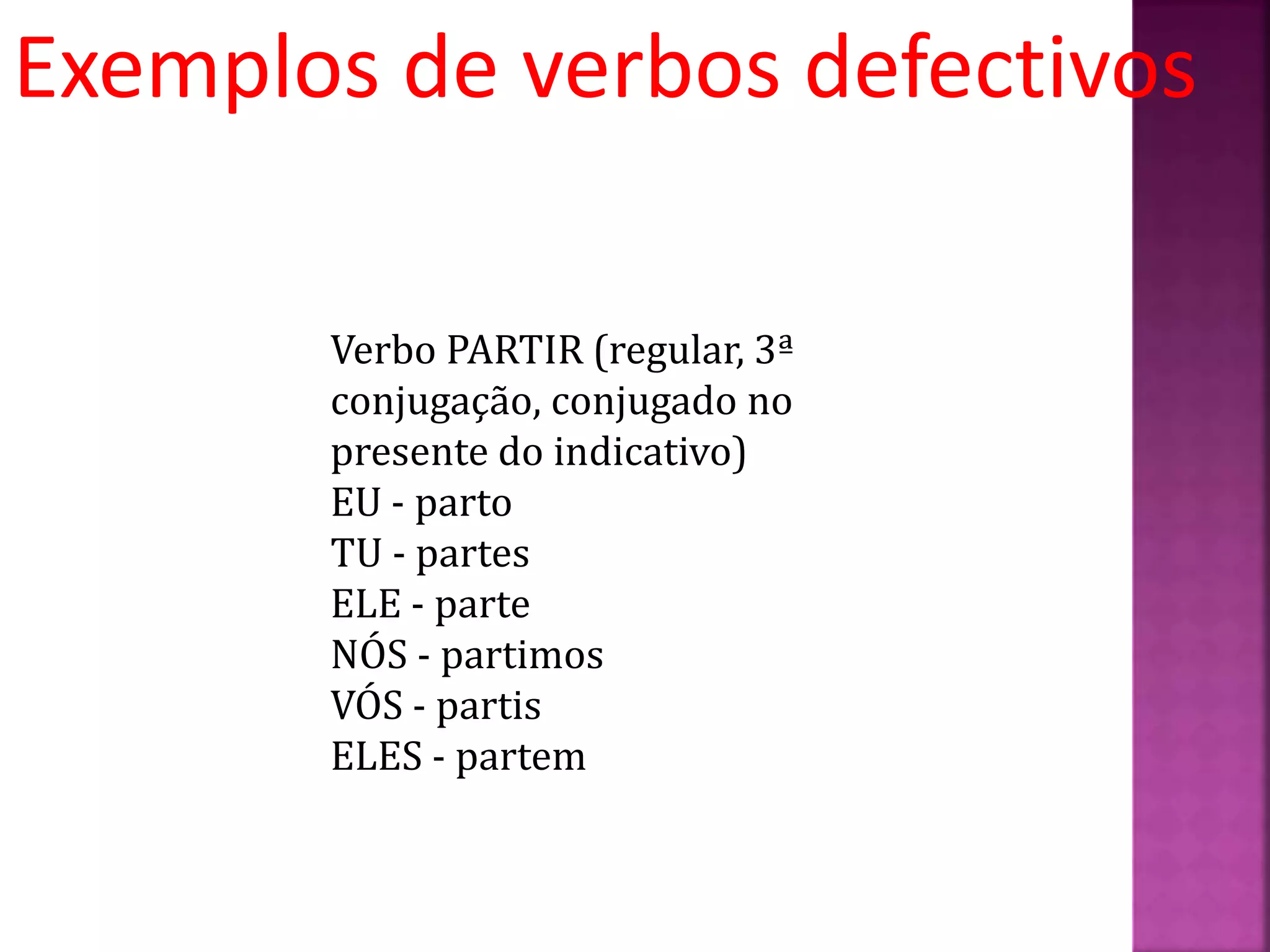 Verbos defectivos | PPTX