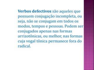 Verbos defectivos | PPTX