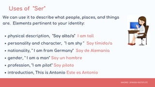 Verbo ser | PDF