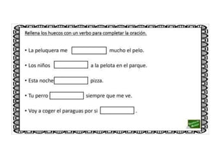 Verbos lectura cuarto | PPTX