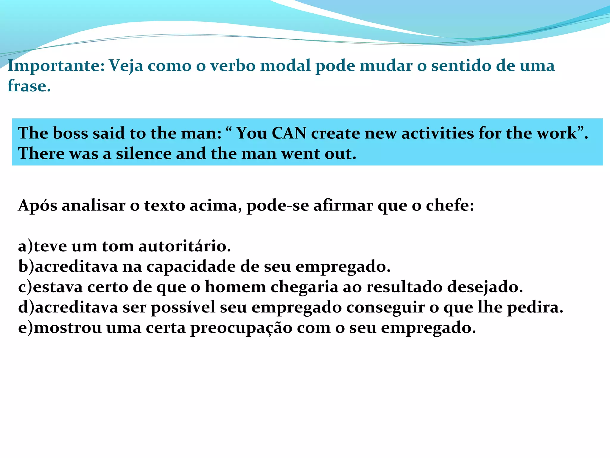 Verbos modais, Sartre Coc | PPT