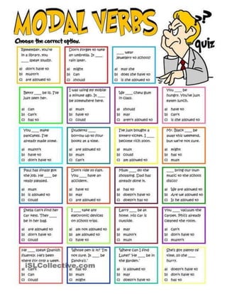 Verbos modales o modal verbs | DOCX