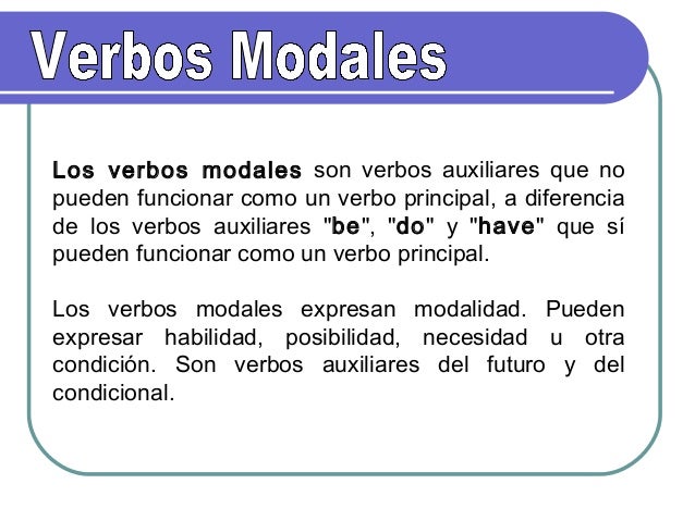 Verbos modales