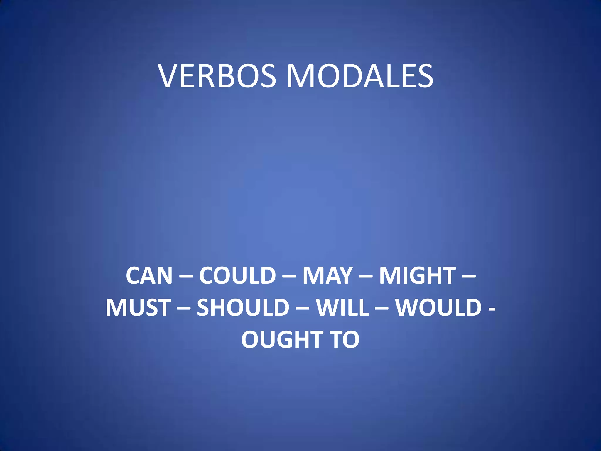 Verbos modales | PPTX