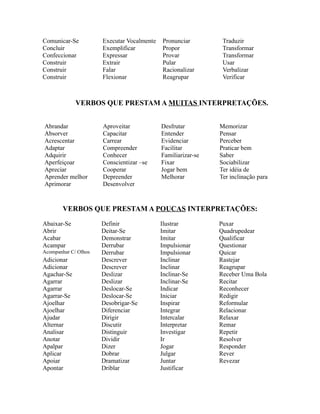Verbos para trabalhos_academicos | PDF
