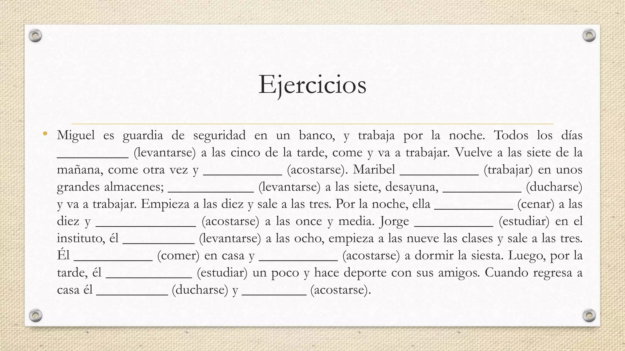 Verbos pronominales en español | PPTX