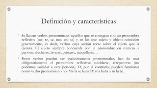 Verbos pronominales en español | PPTX