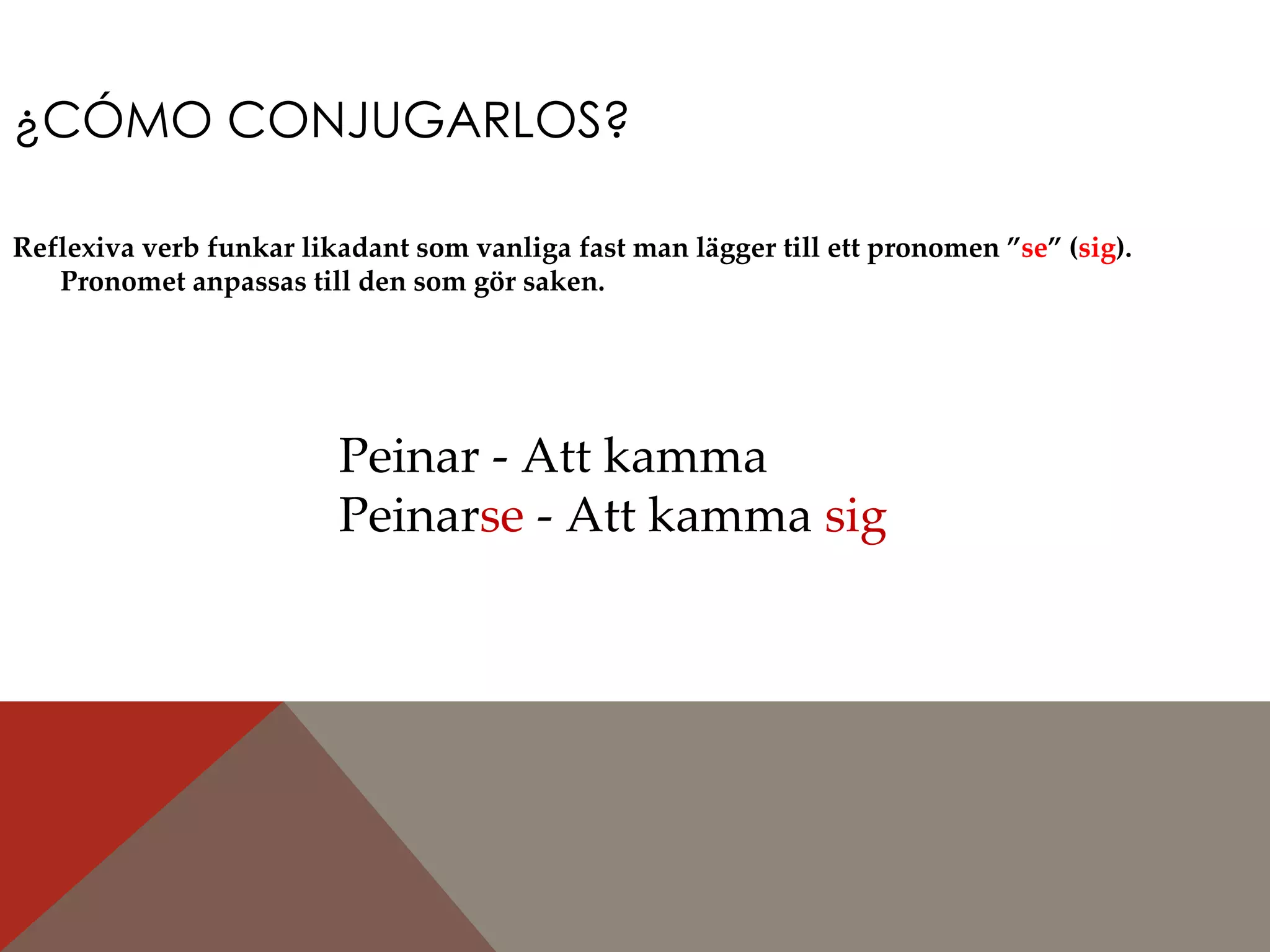 Verbos reflexivos | PPT