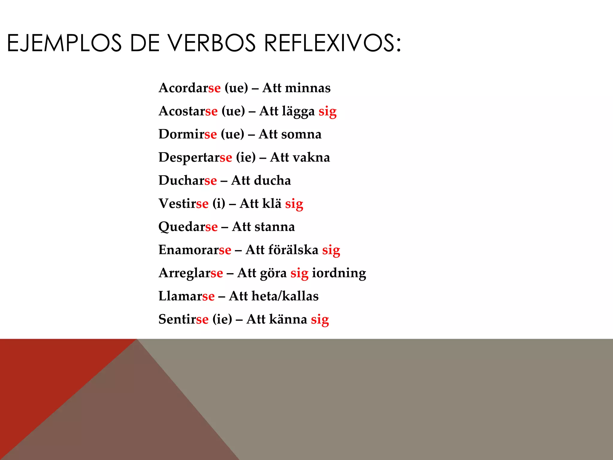 Verbos reflexivos | PPT