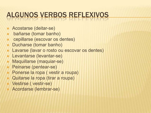 Verbos reflexivos | PPT