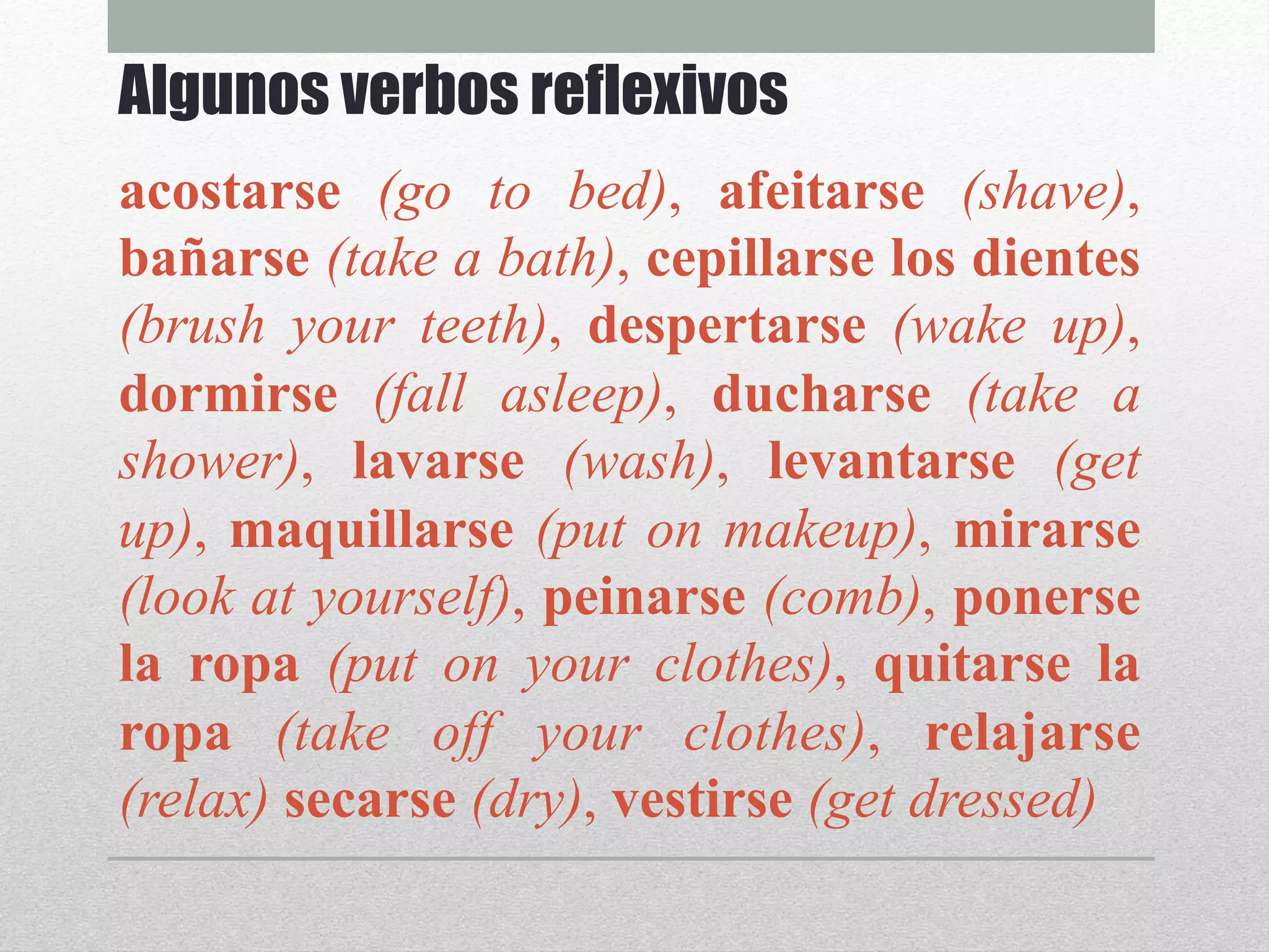 Verbos reflexivos | PDF