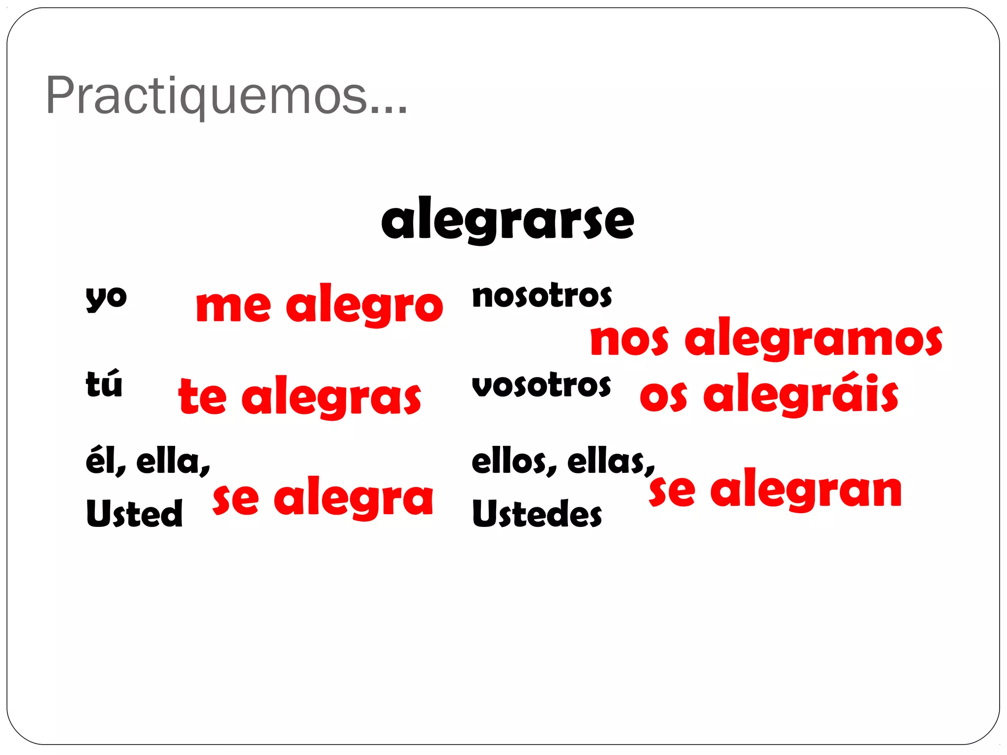 Verbos reflexivos en el presente | PPT