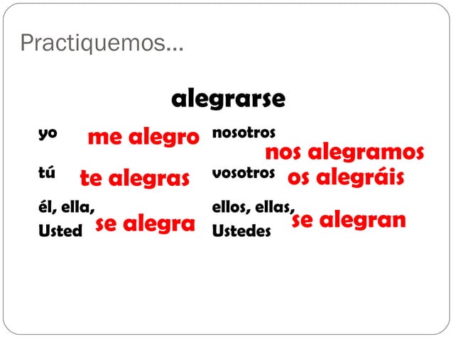 Verbos reflexivos en el presente | PPT