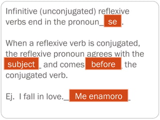 Verbos reflexivos en el presente | PPT