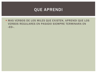 Verbos regulares e irregulares | PPTX