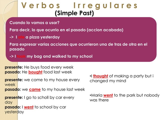 Verbos Regulares e Irregulares Ingles | PPTX | Educational Assessment ...