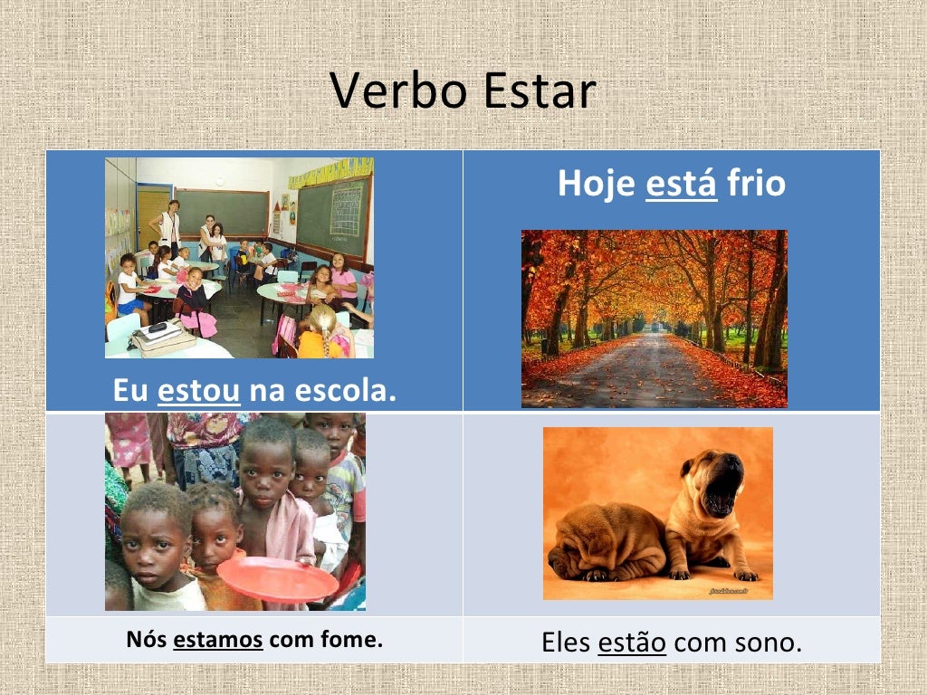 Verbos ser e estar