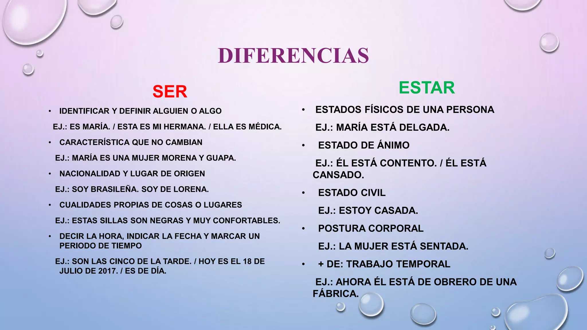 Verbos ser, estar, tener y llamarse | PPTX