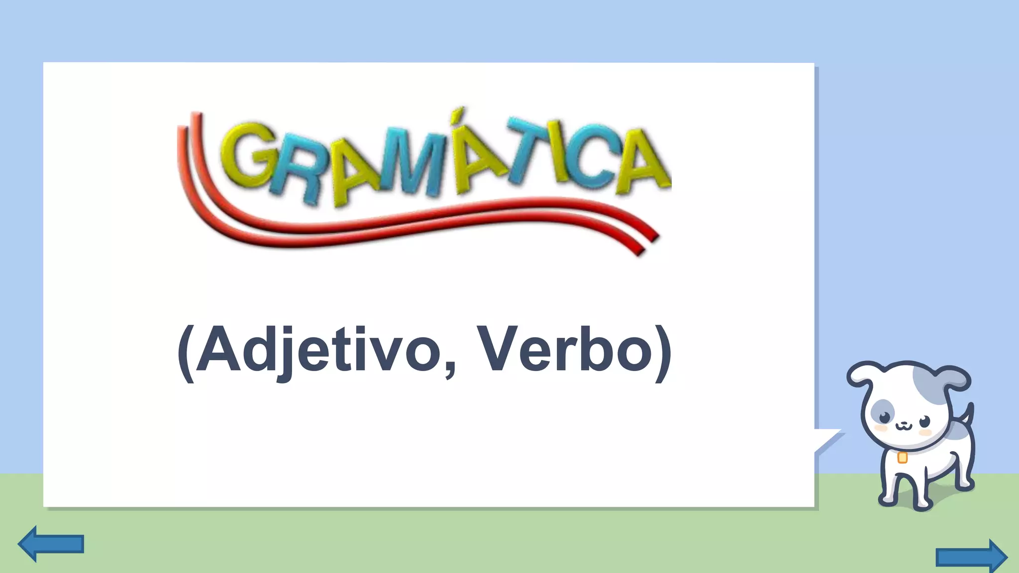 Verbos y adjetivos ppt | PPTX