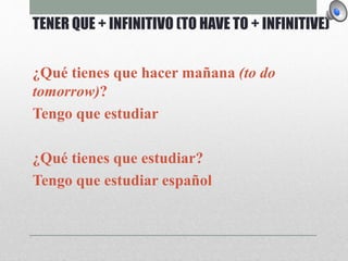 Presente del verbo tener | PPSX