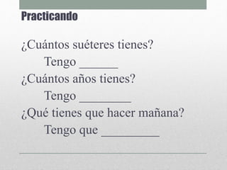 Presente del verbo tener | PPSX