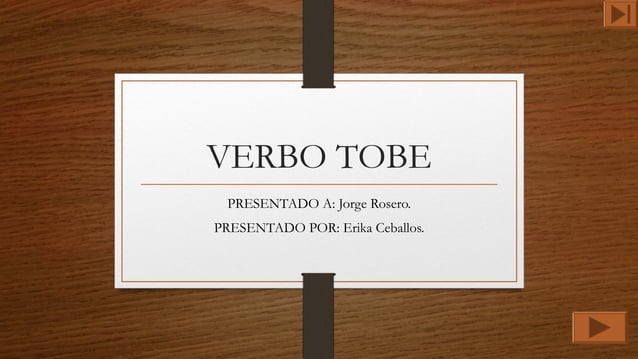 Verbo tobe | PPT